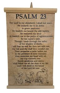 psalm 23 the lord is my shepherd i shall not want scroll prayer blessing poster ready to hang 14 x 8.5 in. rustic gift wall art