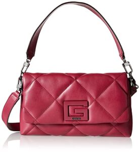 guess brightside shoulder bag, plum