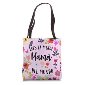 la mejor mama del mundo en español dia de la madre tote bag