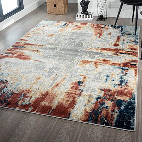 LUXE WEAVERS Olimpia Collection 5956 Multi Modern Abstract Area Rug 9x12