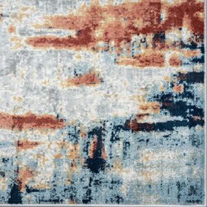 LUXE WEAVERS Olimpia Collection 5956 Multi Modern Abstract Area Rug 9x12