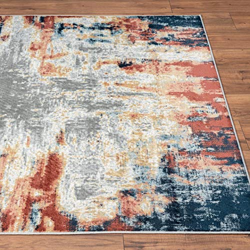 LUXE WEAVERS Olimpia Collection 5956 Multi Modern Abstract Area Rug 9x12