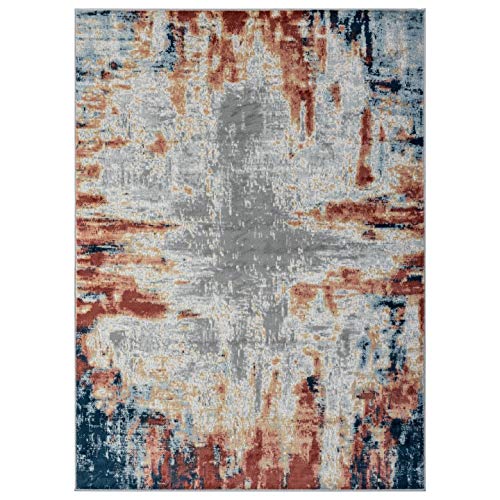 LUXE WEAVERS Olimpia Collection 5956 Multi Modern Abstract Area Rug 9x12