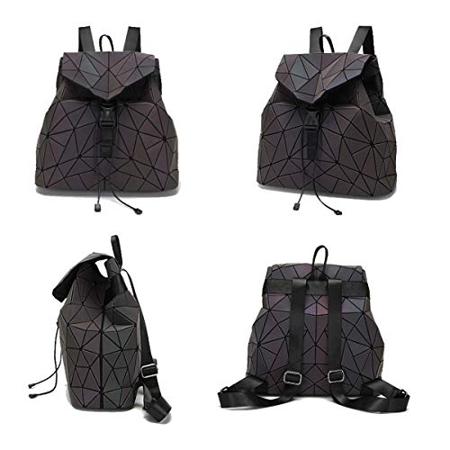 Geometric Backpack Luminous Big Women Tote Bag Handbags/Crossbody Bag Holographic Reflective Bag Purse Fashion Backpacks