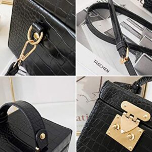 QZUnique Women's Square Box Handbag PU Cube Crossbody Shoulder Bag Wedding Clutch Bag Purse