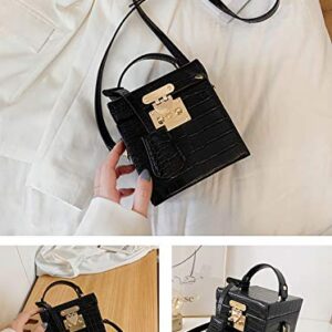 QZUnique Women's Square Box Handbag PU Cube Crossbody Shoulder Bag Wedding Clutch Bag Purse