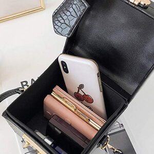 QZUnique Women's Square Box Handbag PU Cube Crossbody Shoulder Bag Wedding Clutch Bag Purse