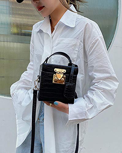 QZUnique Women's Square Box Handbag PU Cube Crossbody Shoulder Bag Wedding Clutch Bag Purse