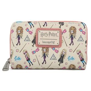 loungefly harry potter luna lovegood all-over-print zip around womens wallet