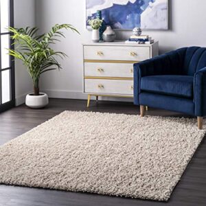 nuloom belleza shag area rug, 3′ x 5′, beige