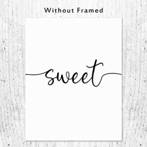 Sweet Dreams Print Bedroom Wall Decor Above Bed Wall Art Minimalist Prints Bedroom Prints Nursery Bedroom Print, Set of 3 Prints, 11x14inch Unframed