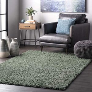 nuloom belleza shag accent rug, 2′ x 3′, green