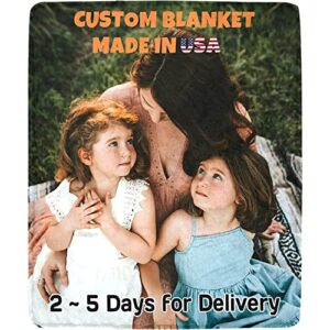 ravanja custom blanket with photo blanket customized picture personalized blanket customize image blanket – dog memorial blanket birthday gifts (1 photos collage, 60×50 inch)