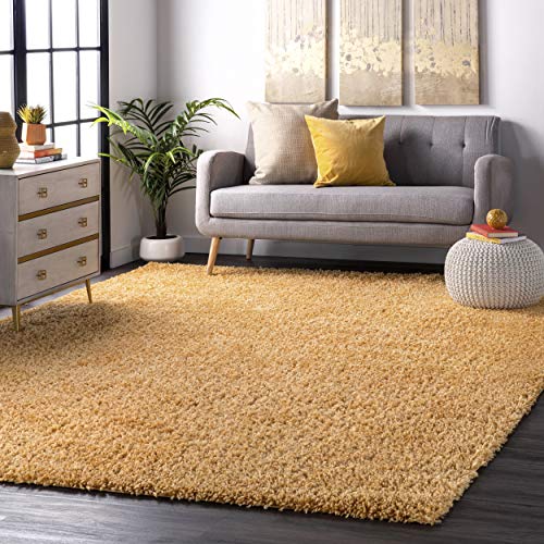 nuLOOM Belleza Shag Area Rug, 3' x 5', Yellow