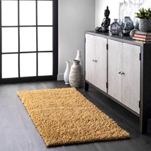 nuLOOM Belleza Shag Area Rug, 3' x 5', Yellow