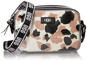 ugg womens janey ii clear calf hair cross body bag, black cow, one size us