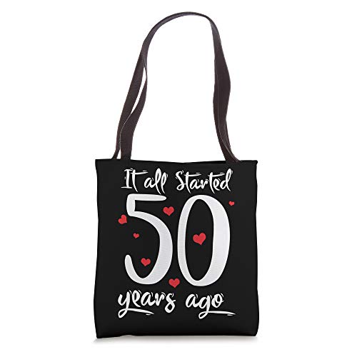 Wedding Anniversary 50 Years Together Golden Family Marriage Tote Bag