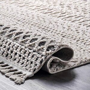 nuLOOM Talula Soft Textured Tassel Area Rug, 8' x 10', Beige