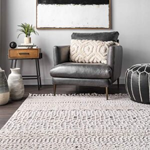 nuLOOM Talula Soft Textured Tassel Area Rug, 8' x 10', Beige