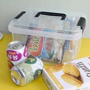 Ortodayes 4 Packs Plastic Box with Lid, Plastic Storage Bin, Small Storage Boxes