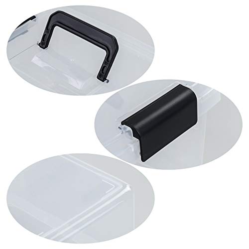 Ortodayes 4 Packs Plastic Box with Lid, Plastic Storage Bin, Small Storage Boxes