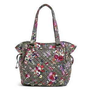 vera bradley women’s cotton glenna satchel purse, hope blooms – recycled cotton, one size