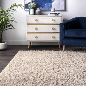 nuLOOM Belleza Shag Area Rug, 4' x 6', Beige