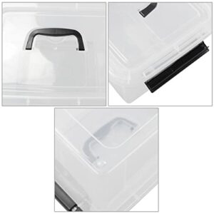 Joyeen 6 Quart Small Storage Bins with Lids, 6 Pack Plastic Boxes