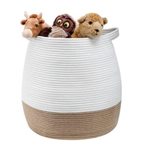 Midlee Rope & Jute Bottom Toy Basket