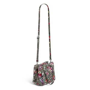 Vera Bradley Women's Cotton Mini Multi-compartment Crossbody Purse, Hope Blooms - Recycled Cotton, One Size