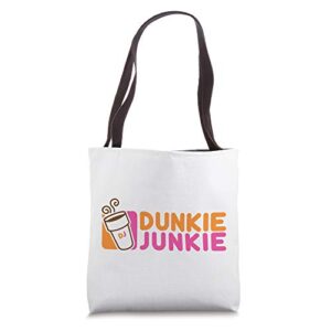 dunkie junkie – funny coffee lover – gift tote bag