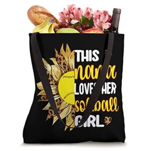 This Nana Loves Her Softball Girl Softball Grandma Nana Tote Bag