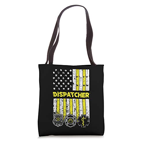 American Flag 911 Operator Dispatch-er Police Fire EMS Gift Tote Bag