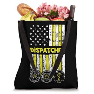 American Flag 911 Operator Dispatch-er Police Fire EMS Gift Tote Bag