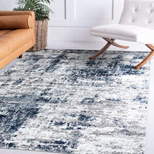 Rugshop Distressed Abstract Area Rug 5' x 7' Blue