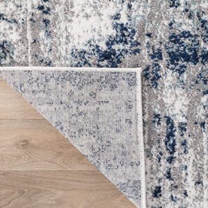 Rugshop Distressed Abstract Area Rug 5' x 7' Blue