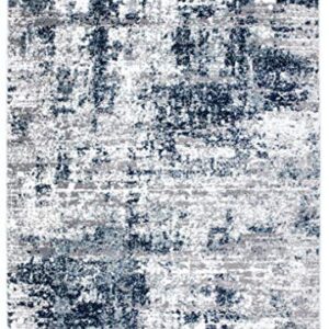 Rugshop Distressed Abstract Area Rug 5' x 7' Blue