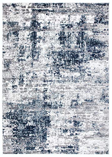 Rugshop Distressed Abstract Area Rug 5' x 7' Blue