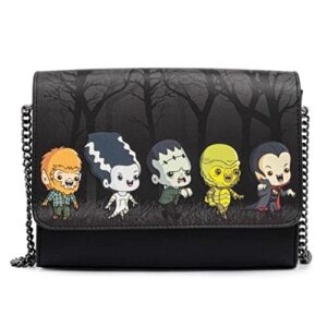 loungefly universal monsters chibi chain strap crossbody bag purse