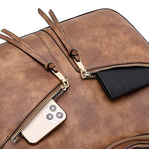 Hobo Handbags for Women Purse Ladies Boho Shoulder Bag Crossbody Bags Brown Vegan Leather