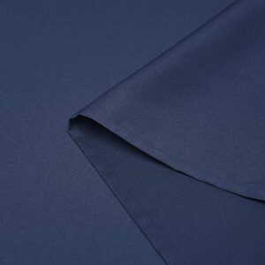 Amazon Basics Square Washable Polyester Fabric Tablecloth - 52" x 52", Navy Blue, Pack of 2