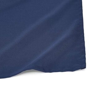 Amazon Basics Square Washable Polyester Fabric Tablecloth - 52" x 52", Navy Blue, Pack of 2