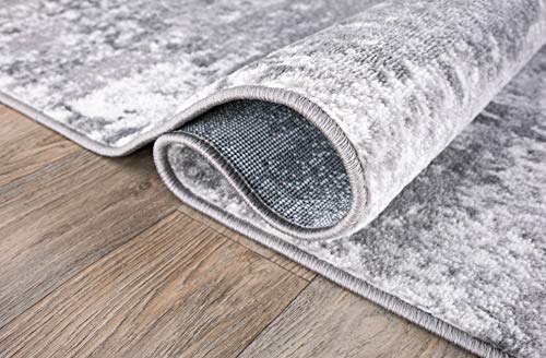 Rugshop Distressed Abstract Area Rug 2' x 3' Gray