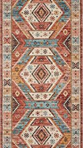 Loloi II Zion Collection ZIO-05 RED/Multi, Traditional 8'-6" x 11'-6" Area Rug