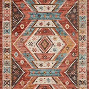 Loloi II Zion Collection ZIO-05 RED/Multi, Traditional 8'-6" x 11'-6" Area Rug