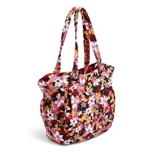 Vera Bradley Women's Cotton Glenna Satchel Purse, Rosa Floral - Recycled Cotton, One Size