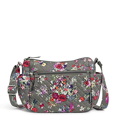 Vera Bradley Women's Cotton on the Go Crossbody Purse, Hope Blooms - Recycled Cotton, One Size