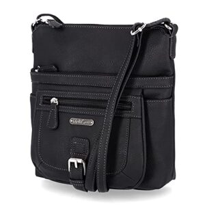 multisac womens mini flare crossbody cross body, black, one size us