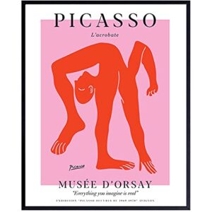 Pablo Picasso Wall Art - Pablo Picasso Poster - Pablo Picasso Prints - Gallery Wall Art - Museum Poster - Mid-Century Modern Decor - Abstract Art - Minimalist Wall Decor - Art Gifts for Women - 8x10