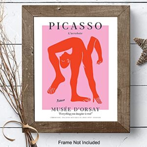 Pablo Picasso Wall Art - Pablo Picasso Poster - Pablo Picasso Prints - Gallery Wall Art - Museum Poster - Mid-Century Modern Decor - Abstract Art - Minimalist Wall Decor - Art Gifts for Women - 8x10